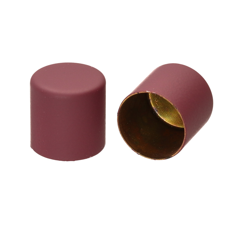 Maroon Silicone 8 mm Metal Cord End Caps | Paracord.shop