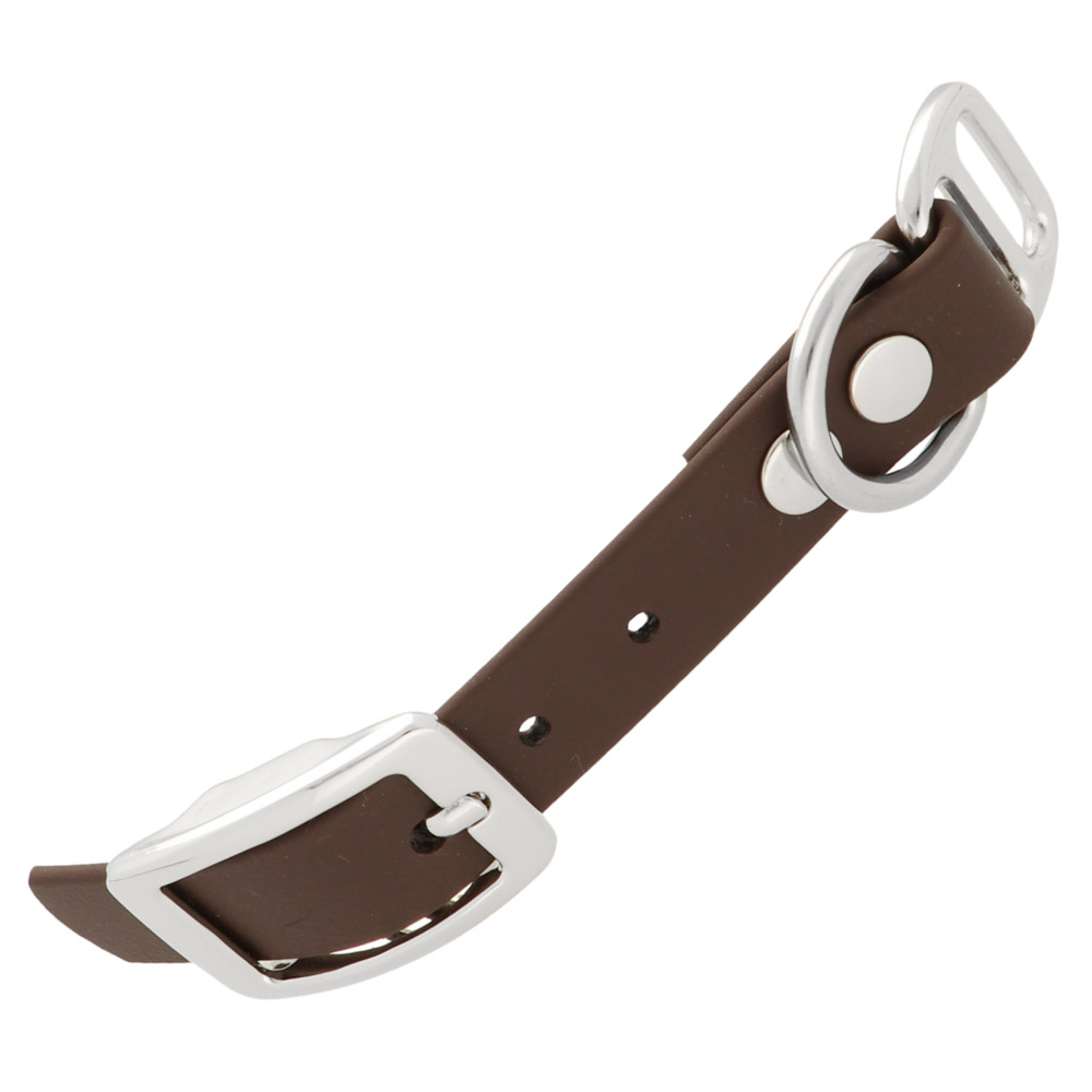 Dark Brown - 20 mm Biothane Adapter With Rivets | Paracord.shop