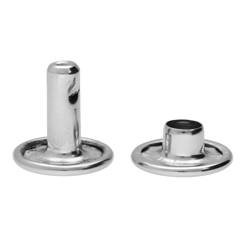 Dubbele Kap Klinknagel 'Nickel Plated' 11 mm | Paracord.shop