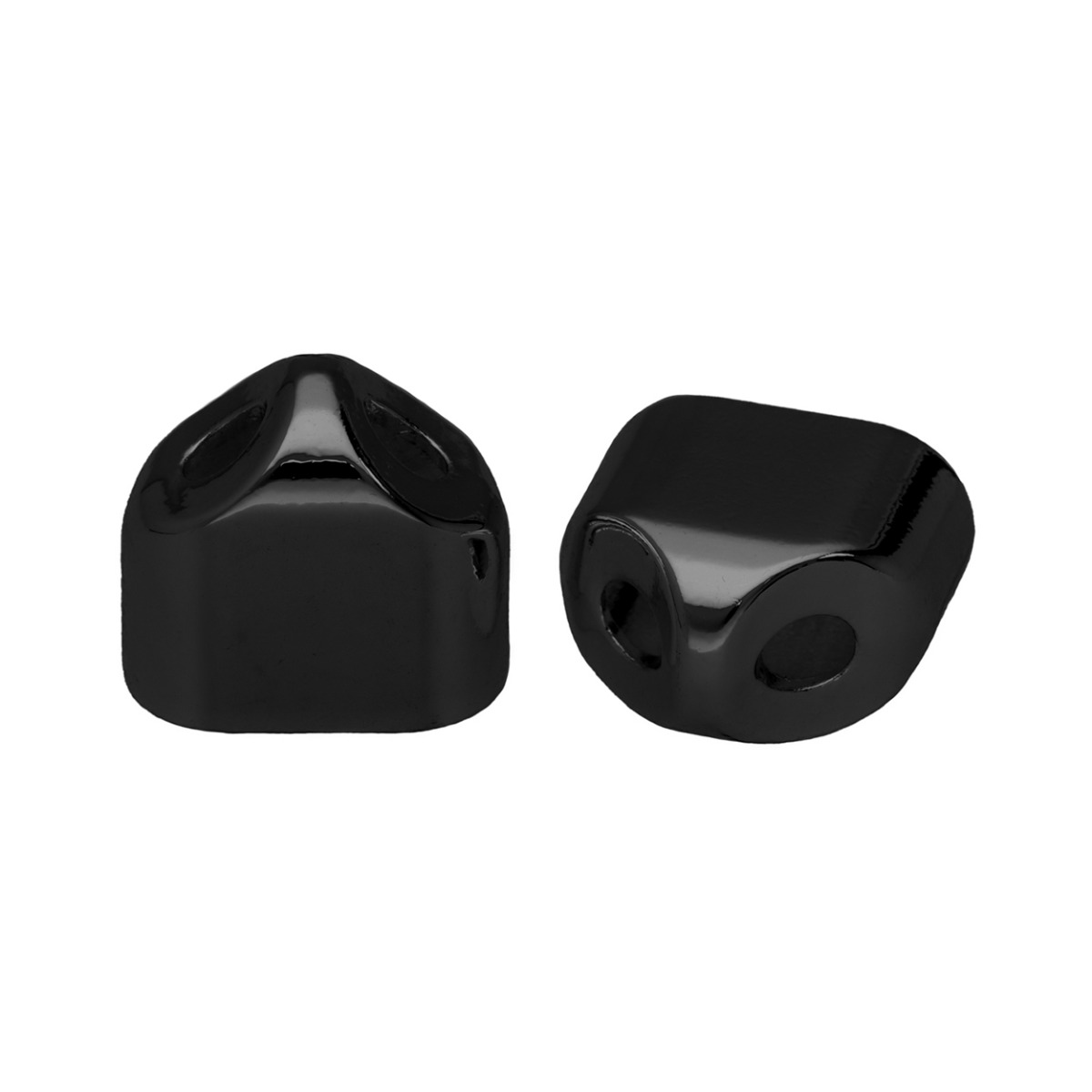 16 mm 'Black' Double end cap for keychain | Paracord.shop