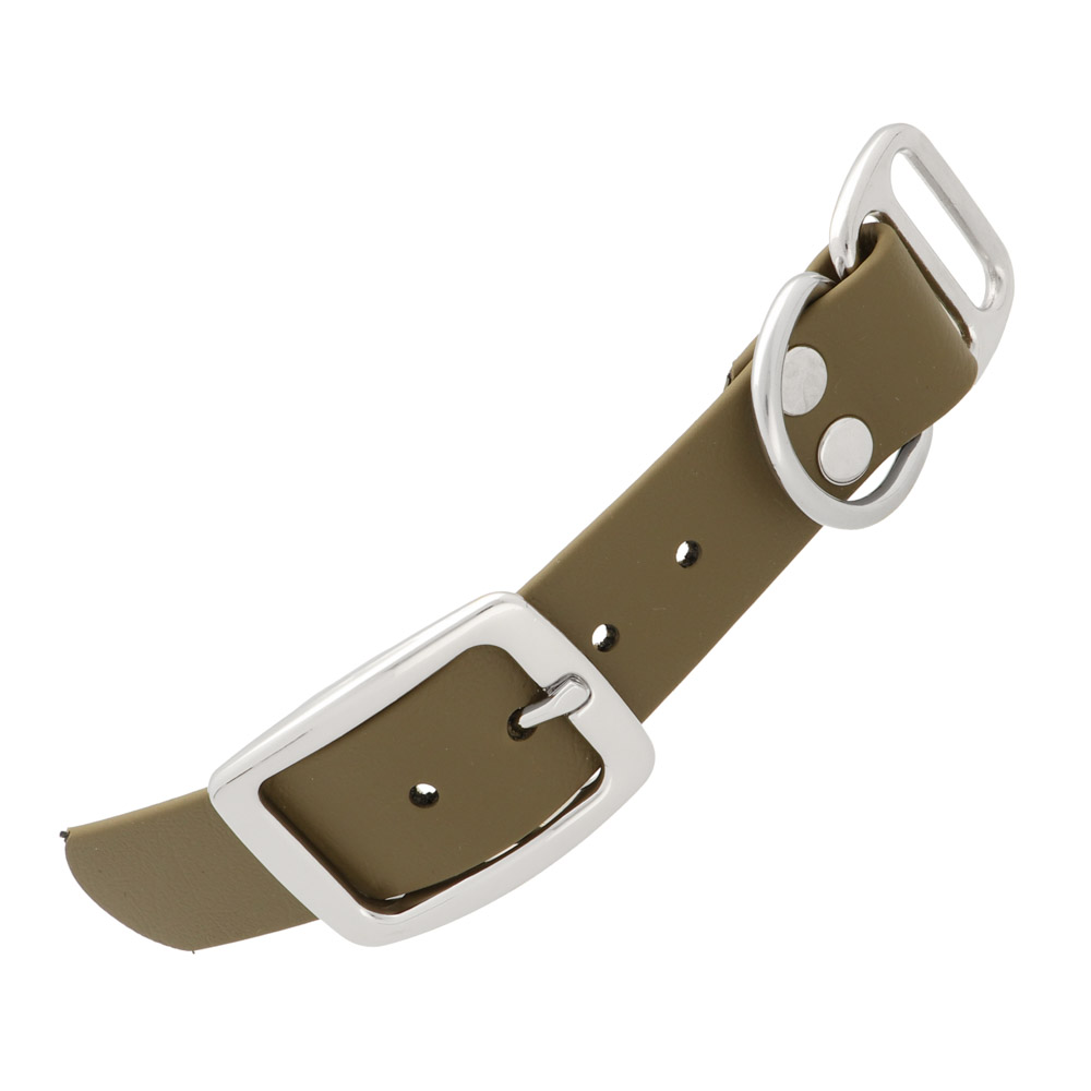 Biothane Adapter With Rivets Military Olive 25 mm | Paracord.shop