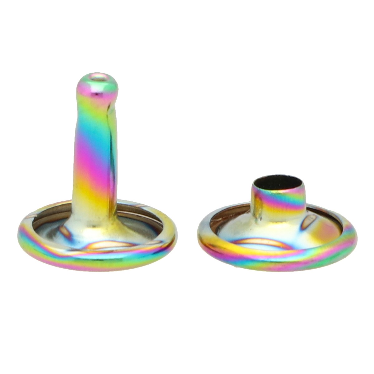 Neo Chrome 10 x 10 mm Double Cap Rivet | Paracord.shop