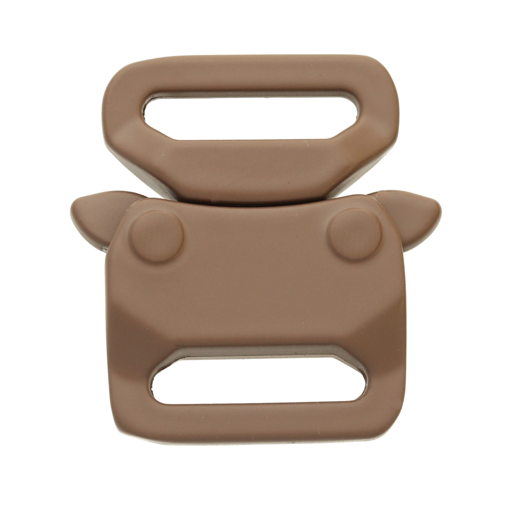 Brown Metal Safe Lock Buckle - 15mm | Paracord.shop